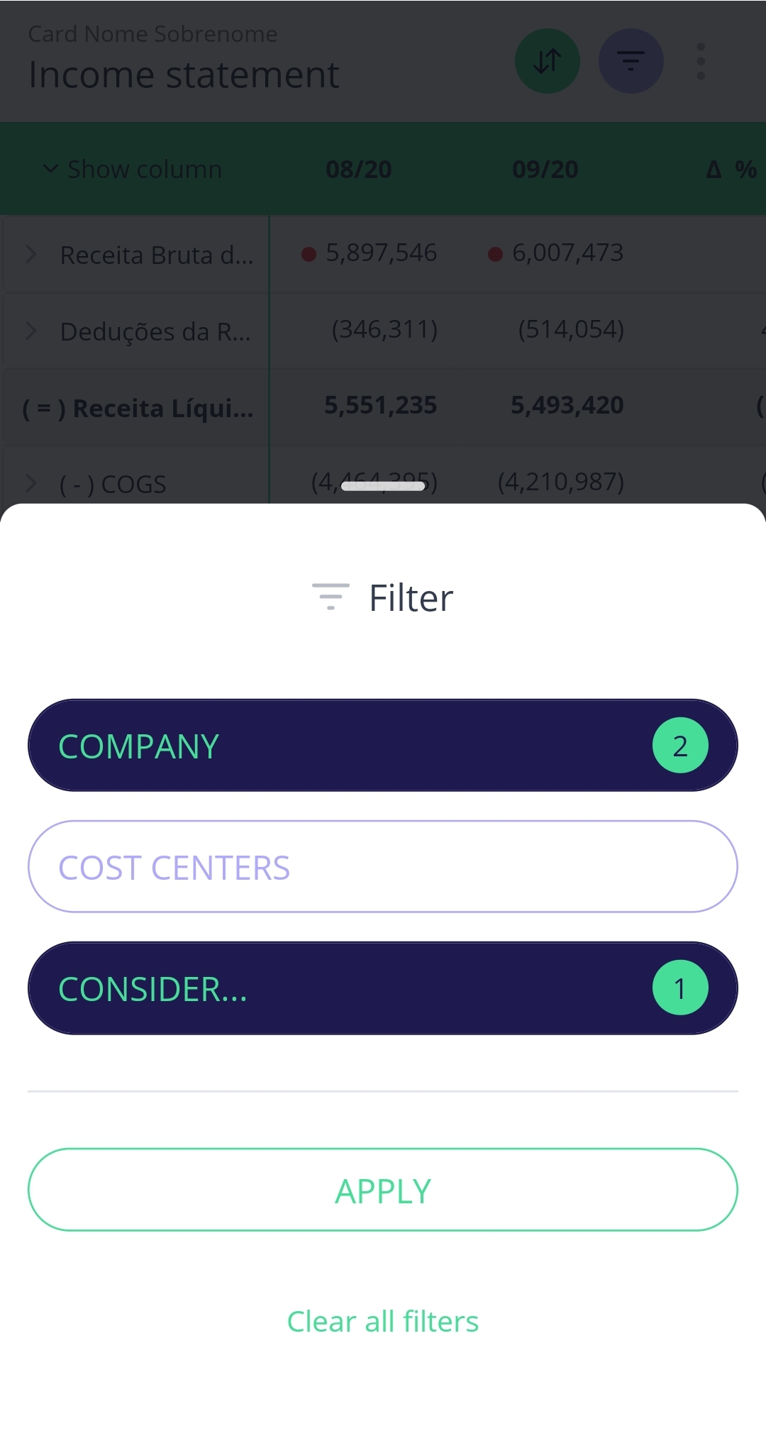 Comparative panel (mobile) – Knowledge Base Accountfy